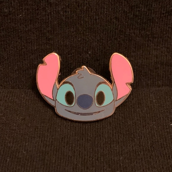 Disney | Accessories | Stitch Emoji Pin Smiling Happy Face | Poshmark